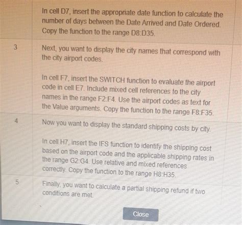 in cell d7 insert the appropriate date function to