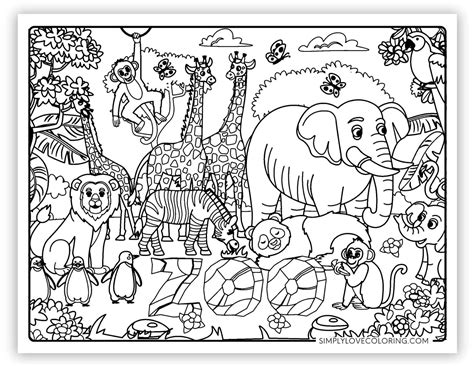 Zoo Coloring Pages Free Pdf Printables Simply Love Coloring