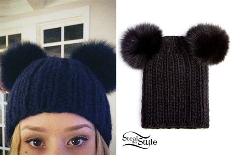 Iggy Azalea Black Fur Ears Beanie