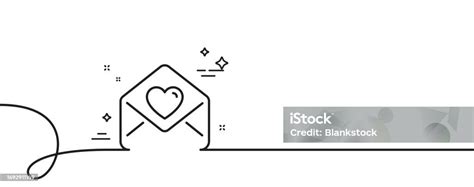 연애 편지 라인 아이콘입니다 하트 메일 사인 컬이 있는 연속 라인 벡터 감정에 대한 스톡 벡터 아트 및 기타 이미지 감정 경첩 고급 Istock