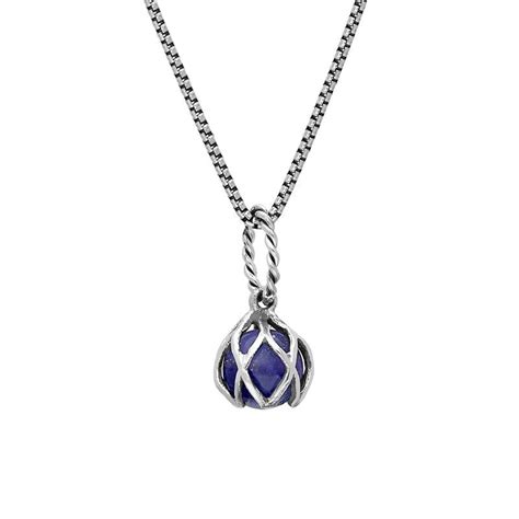 Sterling Silver Lapis Lazuli Emma Stothard Silver Darling 6mm Float