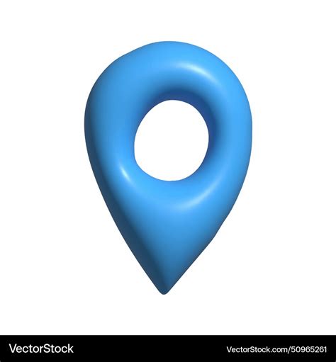3d Map Geolocation Markergps Location Point Vector Image
