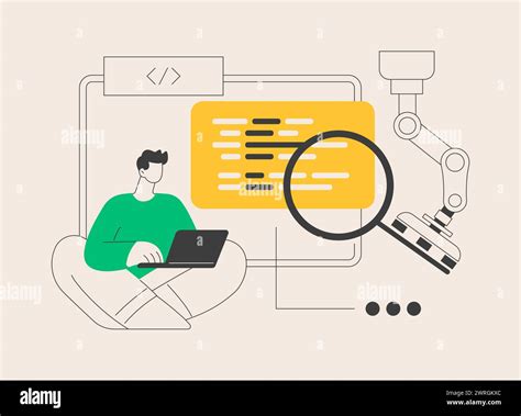 open automation architecture abstract concept vector illustration stock