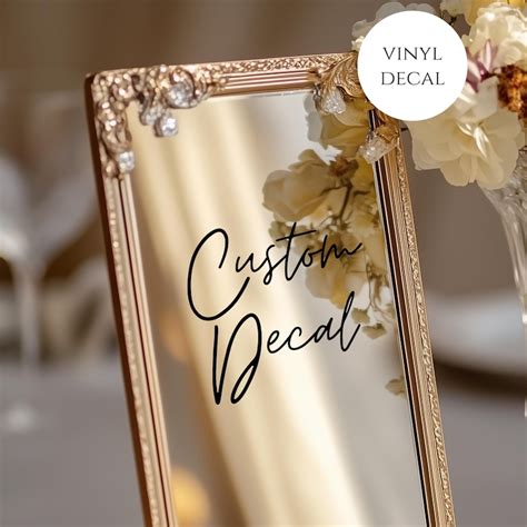 Custom Mirror Decals Etsy