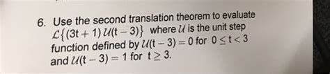 solved use the second translation theorem to evaluate l{ 3t