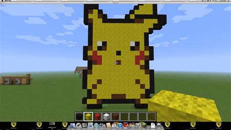Pikachu Pixel Art Minecraft Map