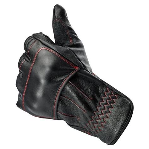 Motorcycle Gloves Biltwell Belden Black Red