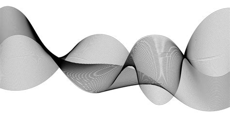 Premium Vector Sound Wave Fractal In Line Art Style White Background