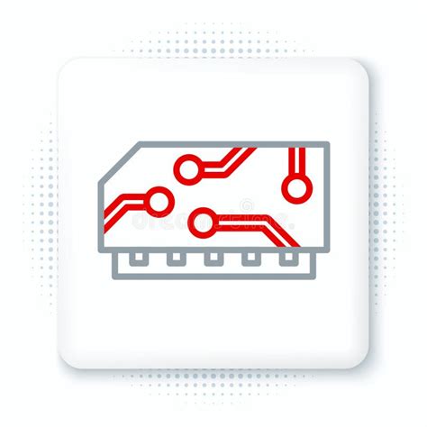 Line Ram Random Access Memory Icon Isolated On White Background Colorful Outline Concept Stock