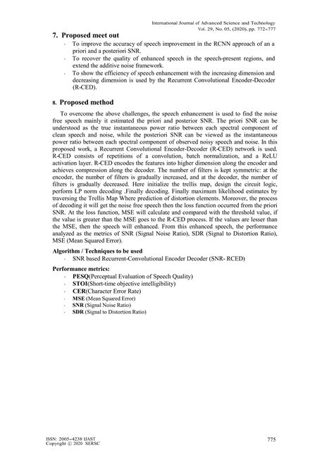 Performance Estimation Based Recurrent Convolutional Encoder Decoder For Speech Enhancement Pdf