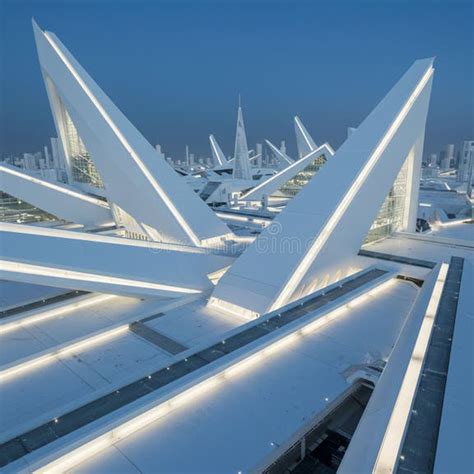 Futuristic Architectural Complex Featuring Sharp Angular Structures