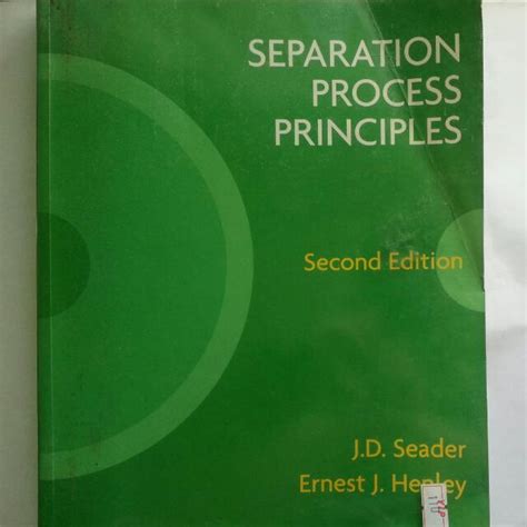 Separation Process Principles Hobbies And Toys Books And Magazines