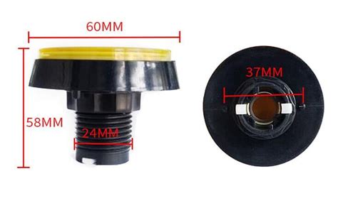 Large Arcade Button With LED 60mm Yellow The Pi Hut