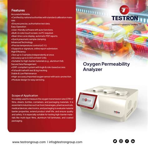 Tt Otr300 Oxygen Permeability Analyzer Testron Group