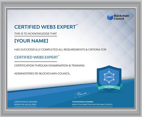Certified Web Expert Blockchain Council