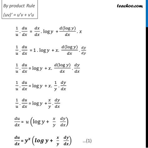 Example 30 Find Dydx If Yx Xy Xx Ab Teachoo