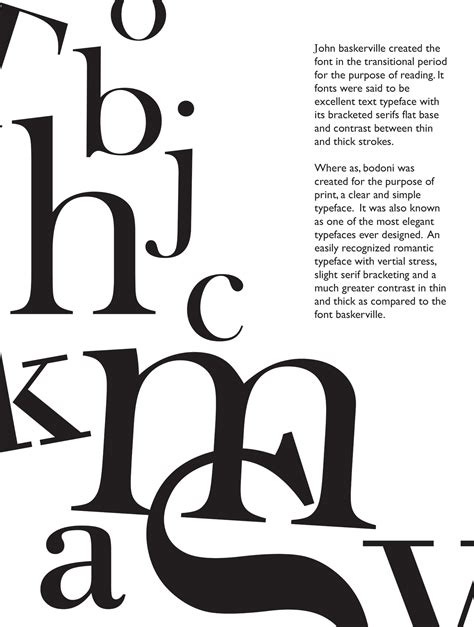 Bodoni Type Specimen On Behance