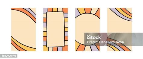 히피 스타일의 그루비한 사이키델릭 프레임 사이키델릭 복고풍 테두리 펑키 텍스트 상자 배경입니다 팝 빈티지 그루비 사각형