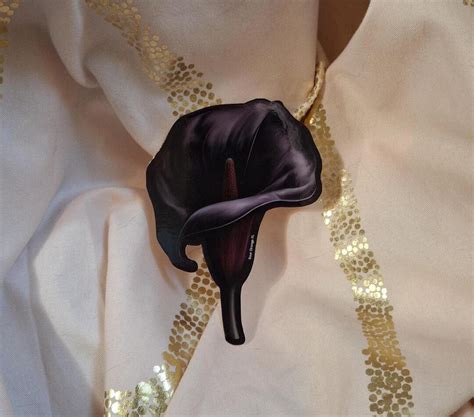 Black Cala Lily Sticker Etsy