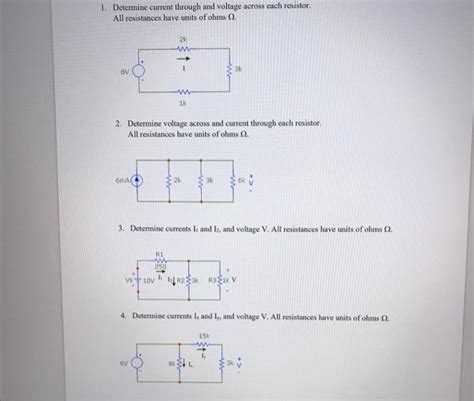 Solved 1 Determine Current Through And Voltage Across Each