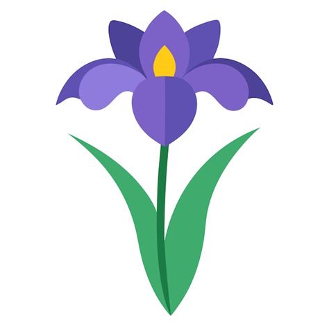Iris Flower Clipart Cartoon Style Vector Premium Ai Generated Vector