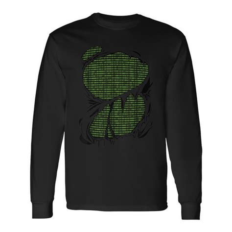 Original Binary Ripped Rip Computer Coding Programmer Long Sleeve T