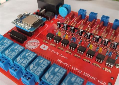 micro plc con esp32 wemos para 220vac v2 0 soporte riel din para
