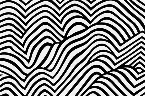 Premium Vector Seamless Pattern With Hand Drawn Wavy Lines Editable Eps Vector Format