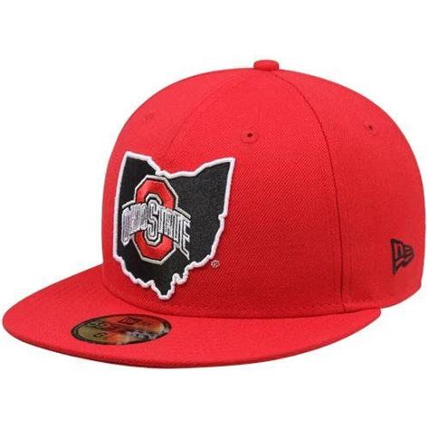 New Era Ohio State Buckeyes 59fifty State Fitted Hat Scarlet Ohio