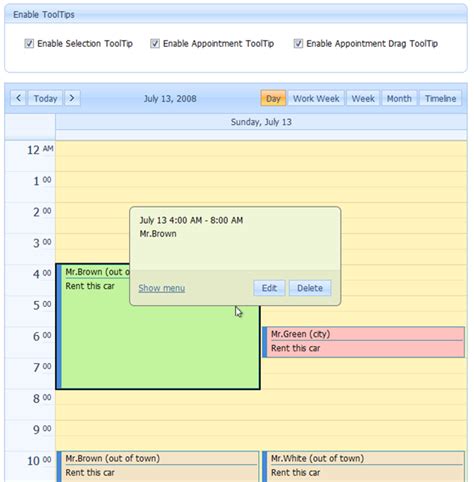 ASP NET Scheduler Custom Tooltip Available In V2010 Vol 1