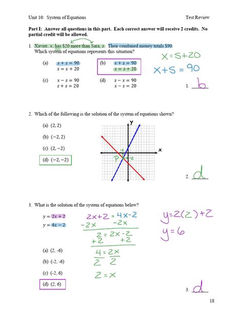 Systems Of Equations Test Review Pdf
