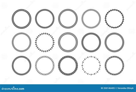 Circular Border With Crown Branch With Lobster And Label Stock