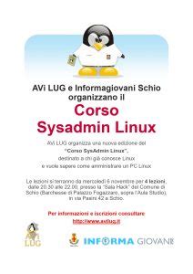 Corso Sysadmin Linux Informagiovani Schio