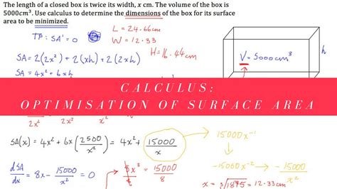 Calculus Surface Area Optimization Youtube
