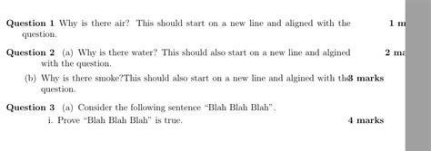 Macros How To Modify Question And Part Environment On A New Line In