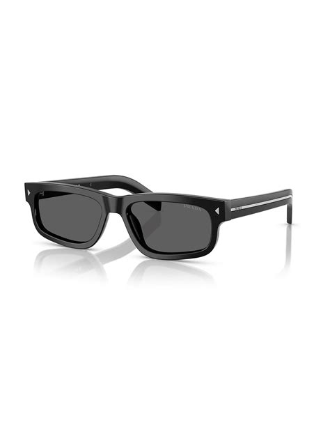 Prada Rectangle Black Dark Grey Sunglasses David Jones