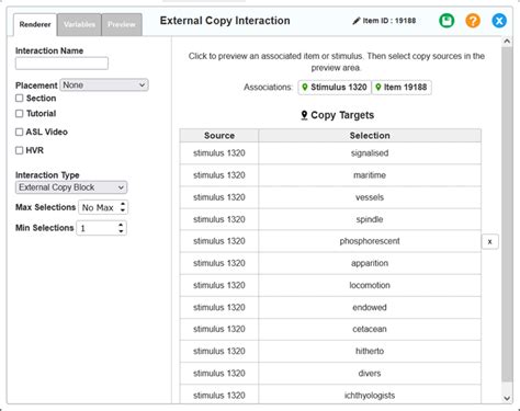 rendering an external copy block interaction