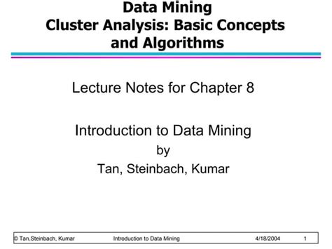 Chap8 Basic Clusteranalysis Ppt