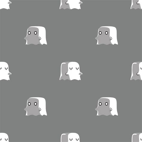 Premium Vector Cute Ghost Seamless Pattern Design