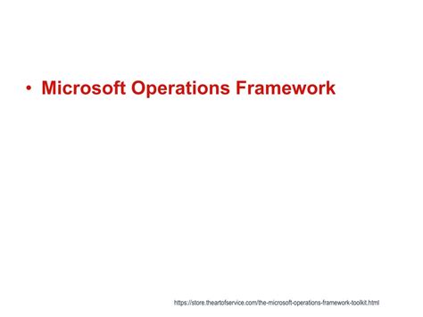 Ppt Microsoft Operations Framework Reliable It Service Management