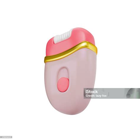 제모기를 금색이 가미된 분홍색으로 렌더링한 것입니다 모발 탈모 무선 장치 고립 된 흰색 배경에 벡터 일러스트 레이 션 0명에 대한 스톡 벡터 아트 및 기타 이미지 Istock