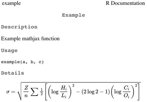 r documenting equations with deqn and roxygen stack overflow