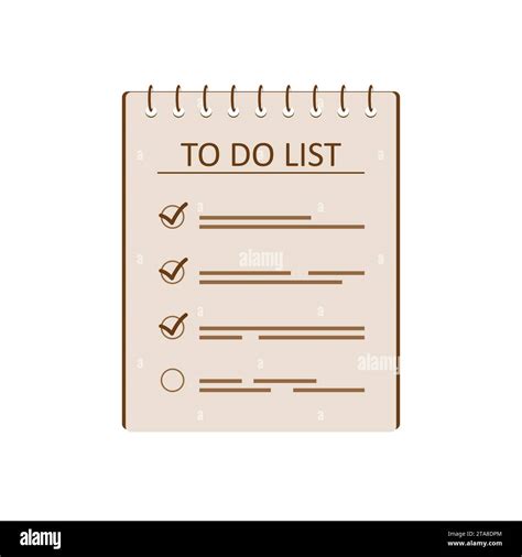 To Do List Planning And Organization Of Work Checklist Or Task List Paper Sheets With