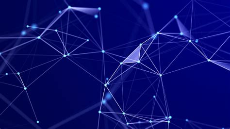 공간에서 선과 점의 분포 데이터 네트워크 연결의 디지털 배경입니다 3d 렌더링 0명에 대한 스톡 사진 및 기타 이미지 0명 3차원 형태 가리키기 Istock