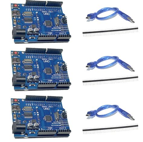 Jp Zetaon Arduino用 Uno 互換 Usbminiケーブル付属 3個セット パソコン・周辺機器