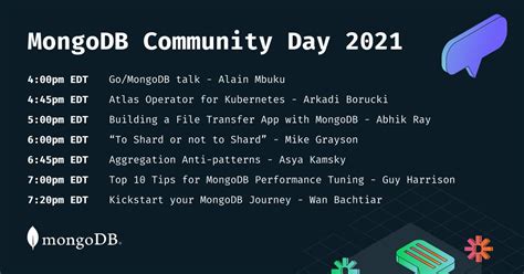 Mongodb Community Day Is Currently Live Checkout What S Going On For The… Mongodb