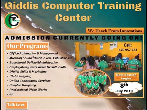 get registered giddis computer training center yaounde