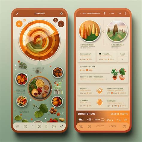 Premium Photo Mobile App Layout Design Of Fitness And Nutrition