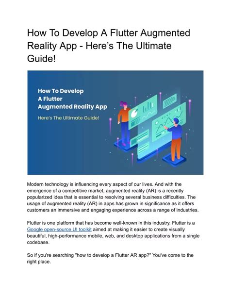 Ppt A Step By Step Guide To Building Ar Apps With Flutter Powerpoint