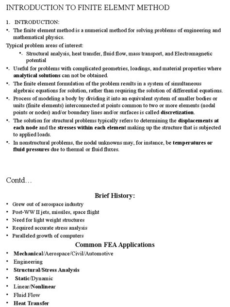 Finite Element Lectures Pdf Bending Finite Element Method